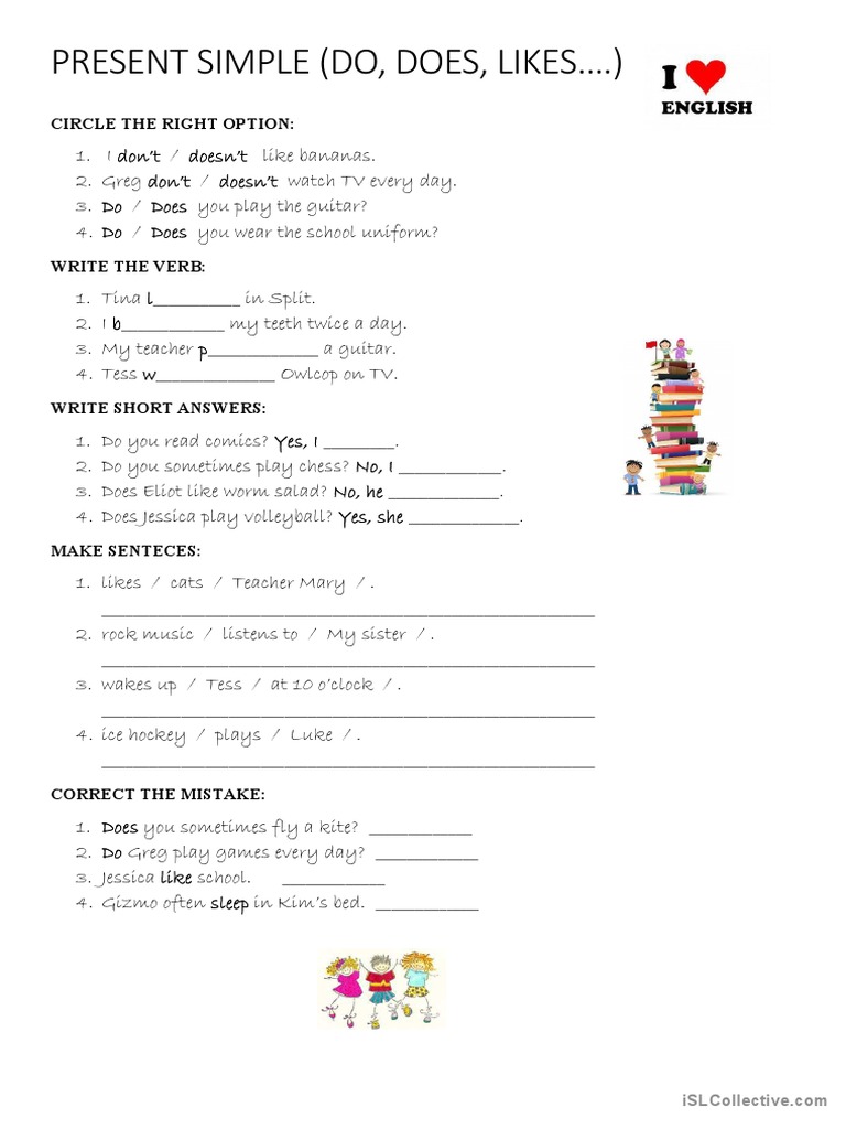 Present Simple (Do, Does, Likes Etc.) | PDF