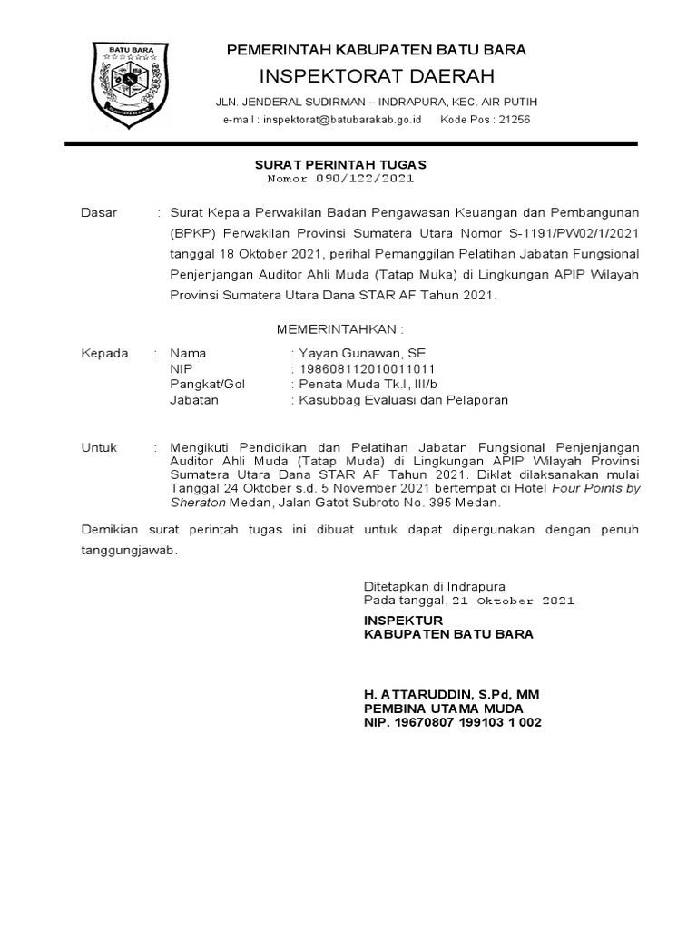 Format SPPD BPKP Lampiran 3 | PDF