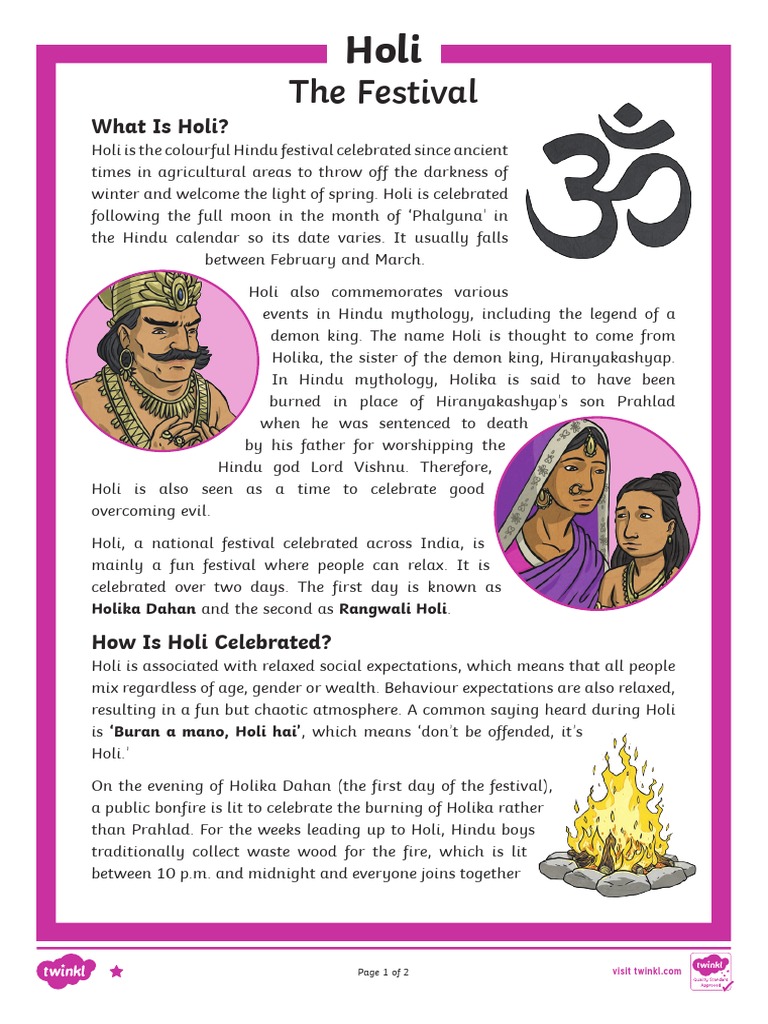 The Colorful Hindu Festival of Holi | PDF | Festival