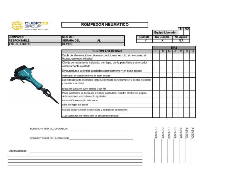 Rompedor Neumatico | PDF | Bienes manufacturados | Máquinas