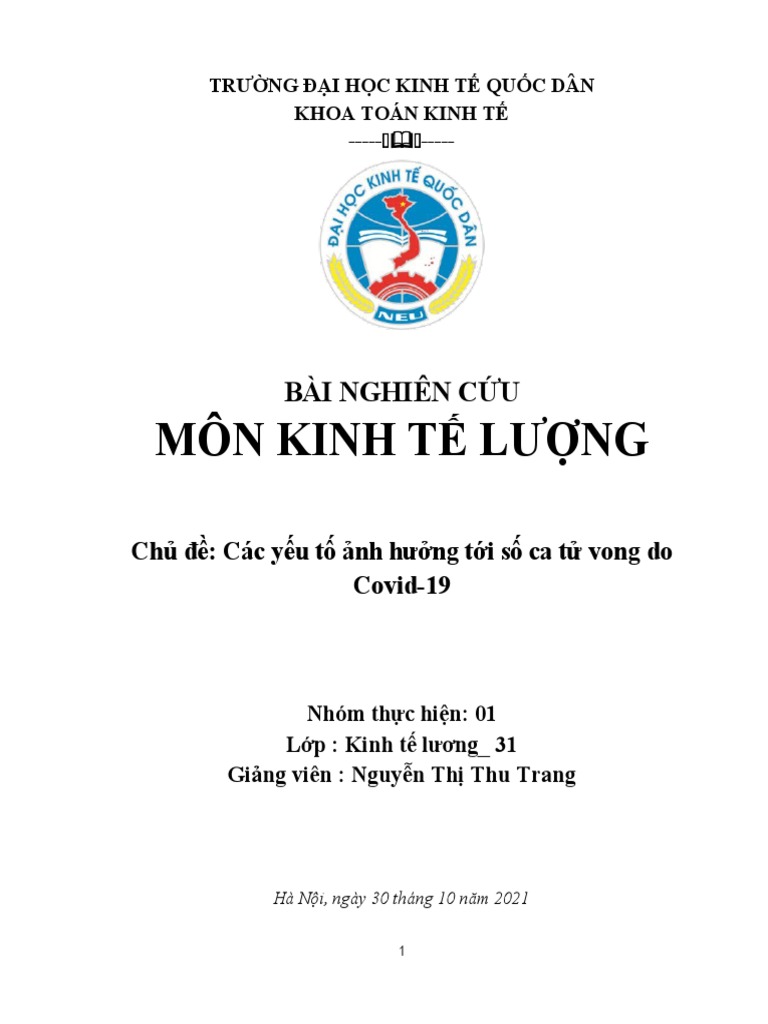 KTL 31 - Nhóm 1 - Covid 19 | PDF