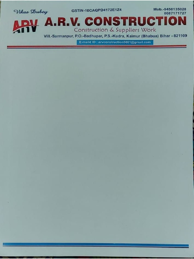 ARV Construction Document | PDF