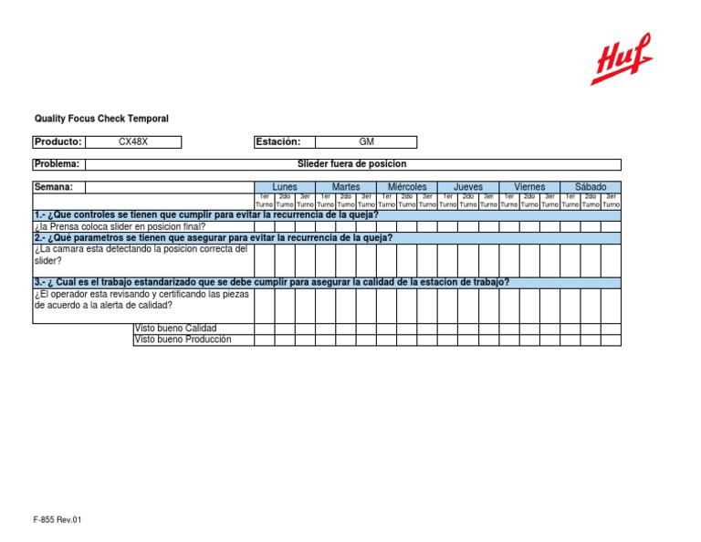 F-855 Quality Focus Check Temporal Rev.01 | PDF