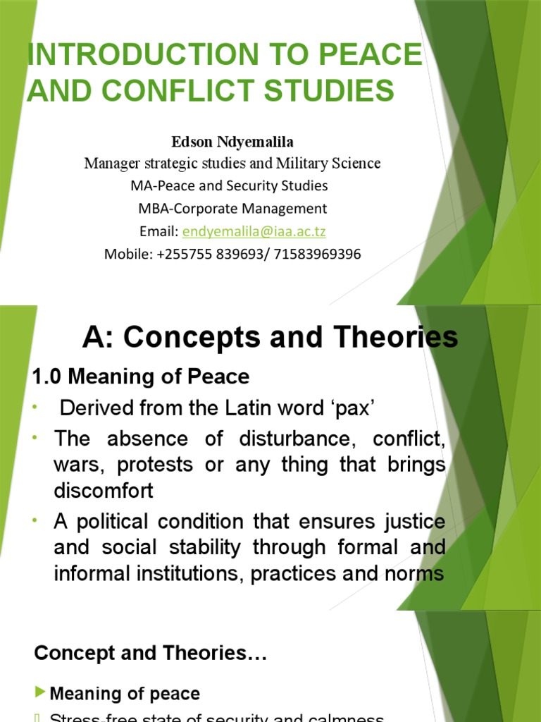 Introduction To Peace and Conflict Studies 1 | PDF | Peacebuilding | Peace