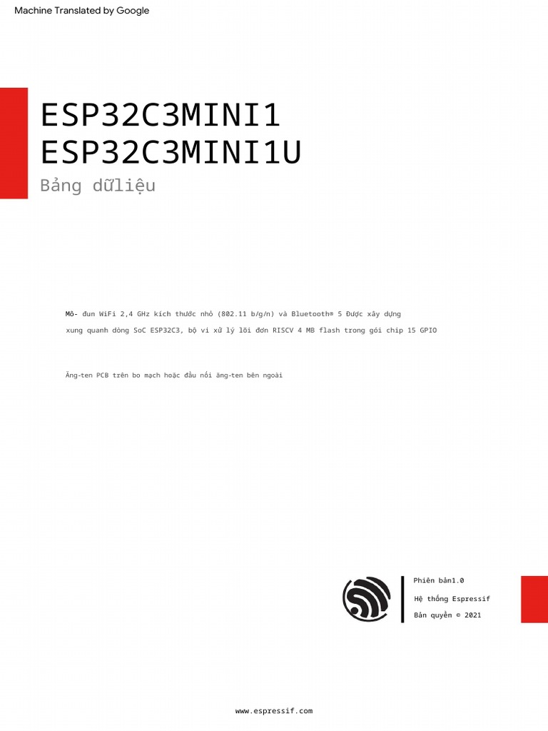 Esp32 c3 Mini 1 Datasheet En-2578671 | PDF