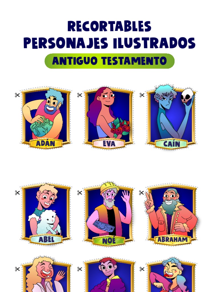 Recortables Personajes Antiguo Testamento - Desafío Personajes | PDF