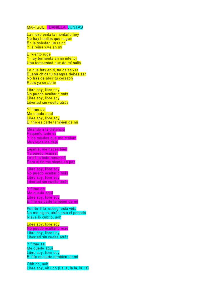 Libre Soy Version Tini | PDF