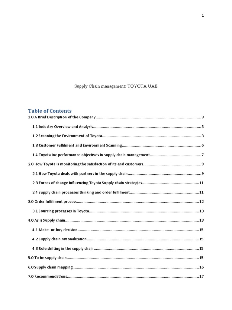 Strategic Supply Chain Management-The Case of Toyota UAE | PDF | Supply ... Strategic Supply Chain Management-The Case of Toyota UAE | PDF | Supply ...