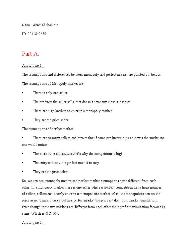 Eco 101 Final | PDF | Profit (Economics) | Monopoly