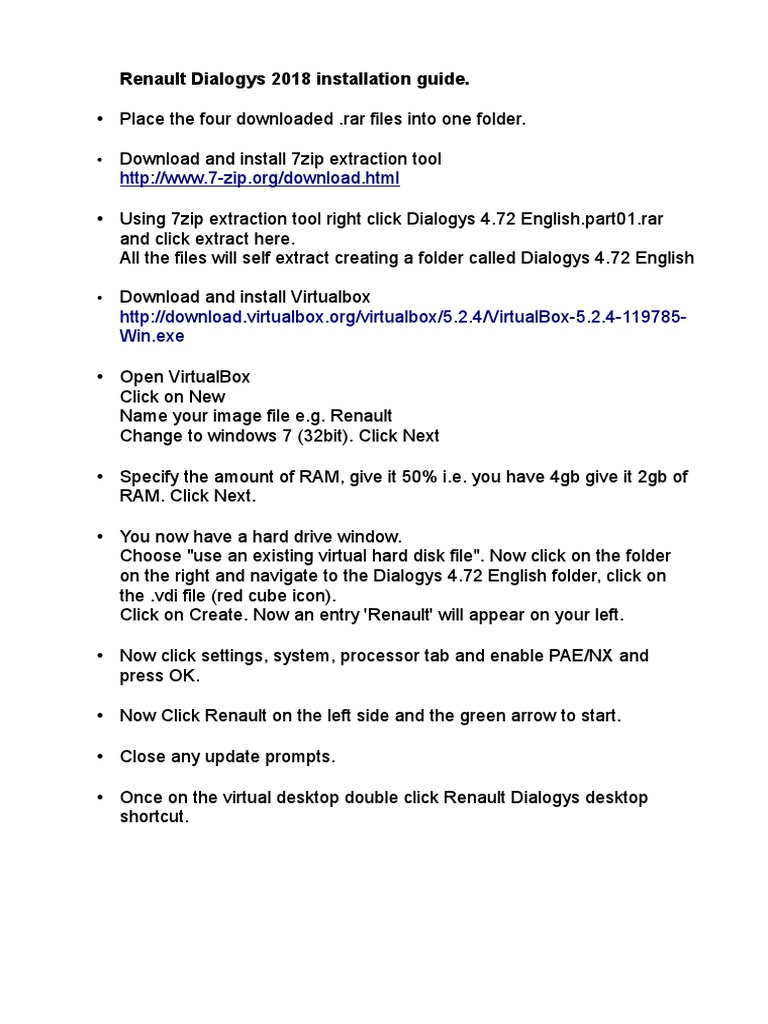 Renault Dialogys 2018 Installation Guide | PDF