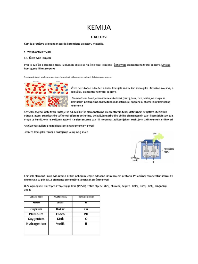 KEMIJA SKRIPTA | PDF