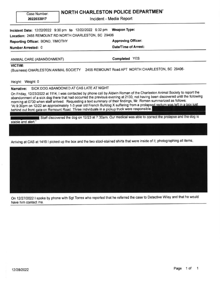 Redacted Police Report | PDF