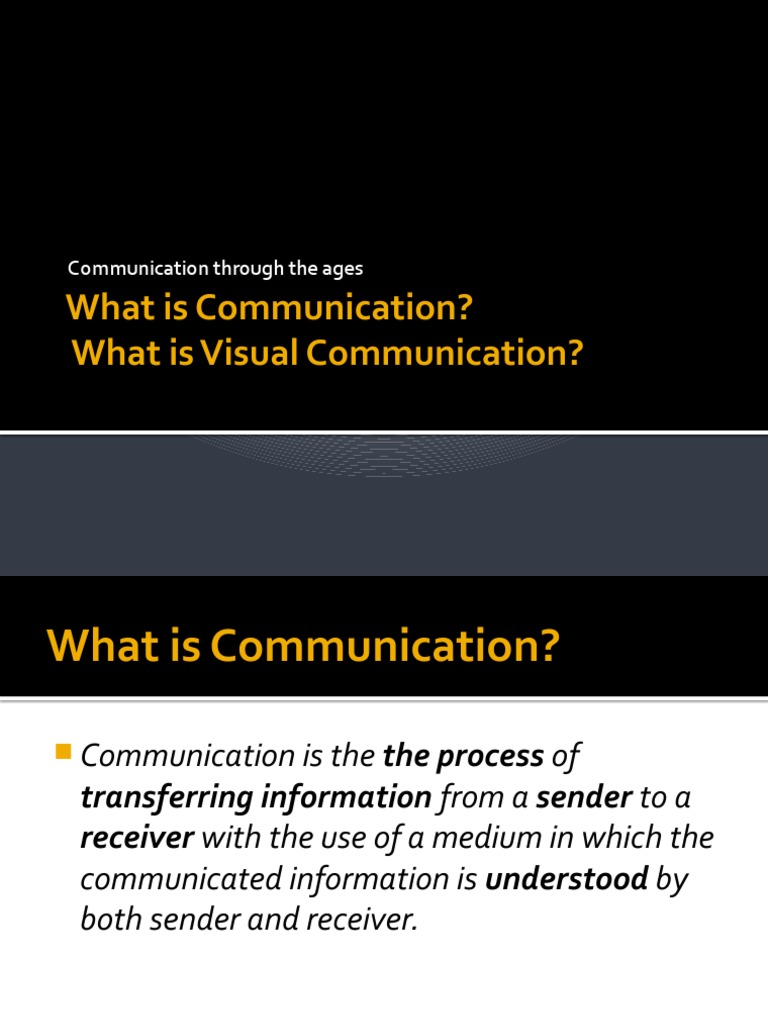 L 1 What Is Visual Communication | PDF | Communication | Id