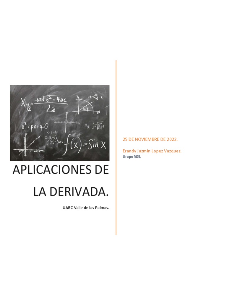Aplicaciones de la derivada. | PDF | Derivado | Función continua