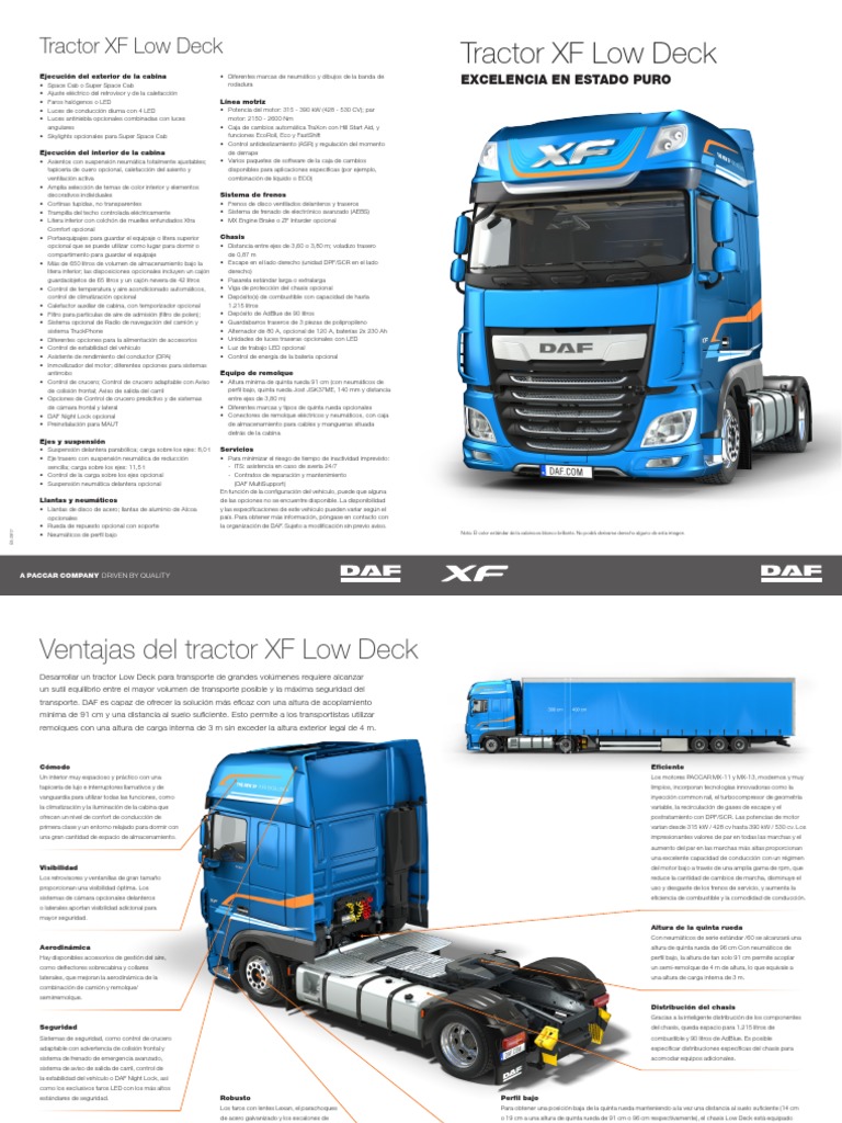 Daf XF Low Deck HR 70273 Es | PDF | Eje | Neumático