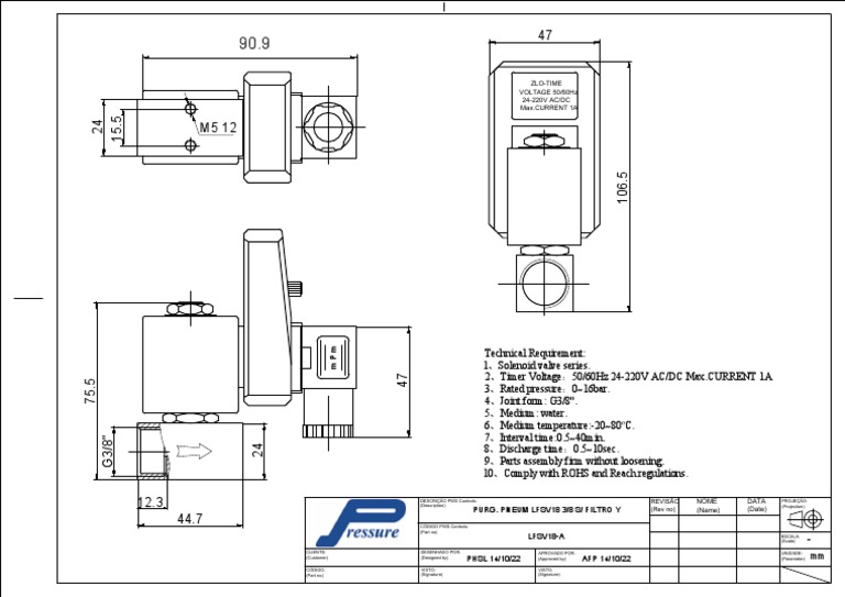 Solenoid Valve Technical Specifications | PDF