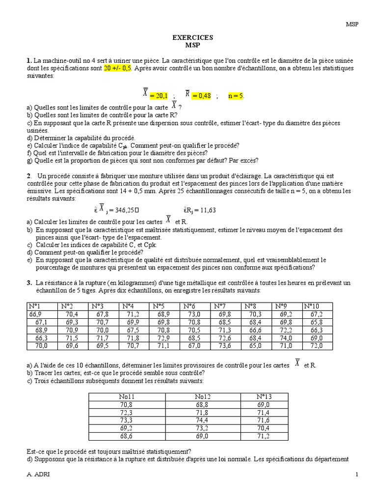 TD MSP 2022 | PDF | Méthode scientifique | Probabilité et statistiques