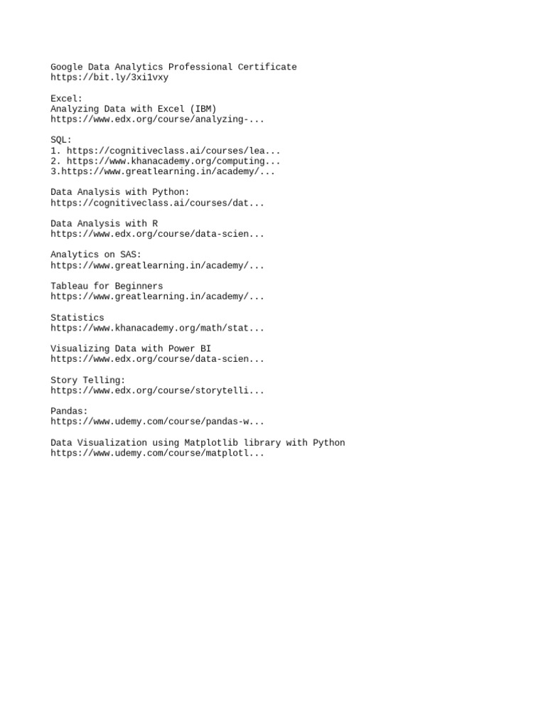 Data Science Course Pdf Art Technology And Engineering 