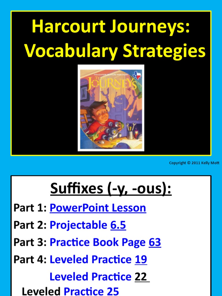 Unit 2 Lesson 6 Vocabulary Strategies Suffixes - y and - Ous | PDF ...