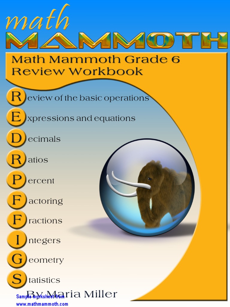 MathMammoth Grade-6 Review Workbook-Sample | PDF | Fahrenheit | Temperature