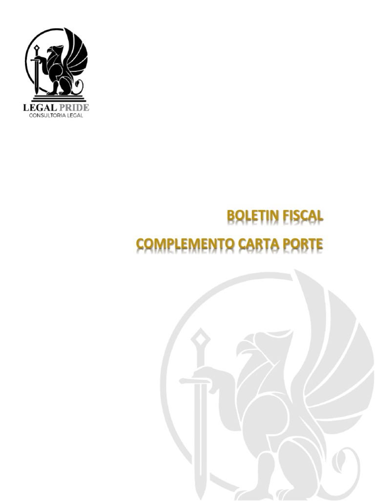 Boletin Complemento Carta Porte | PDF | Factura | Transporte