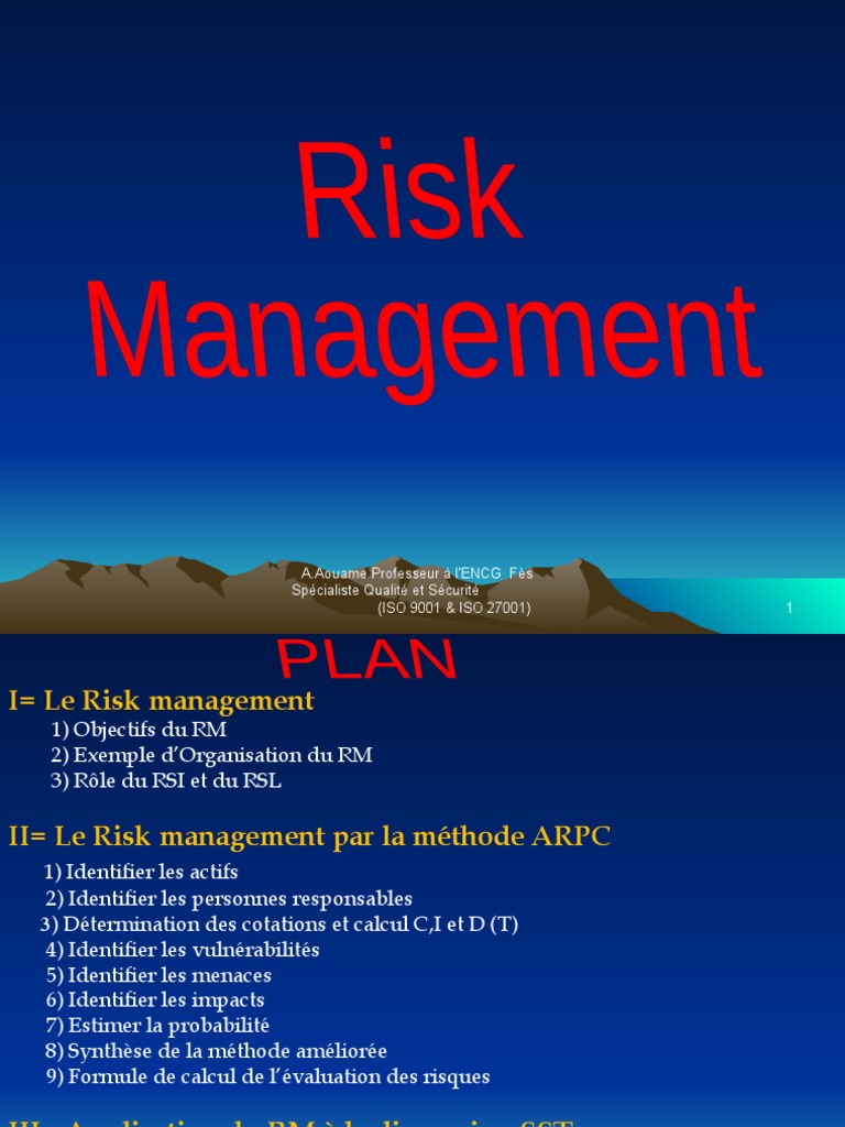 Risk MGT Epsiel | PDF | Sécurité des systèmes d'information | Sécurité
