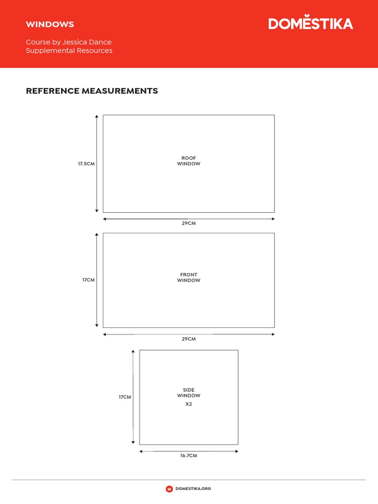 Windows Reference Measurements | PDF