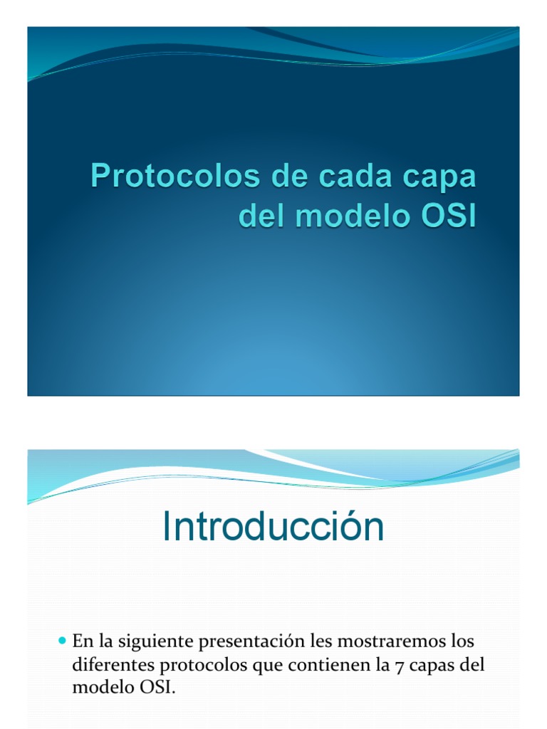 Guía de Protocolos del Modelo OSI | PDF | Ethernet | Modelo osi