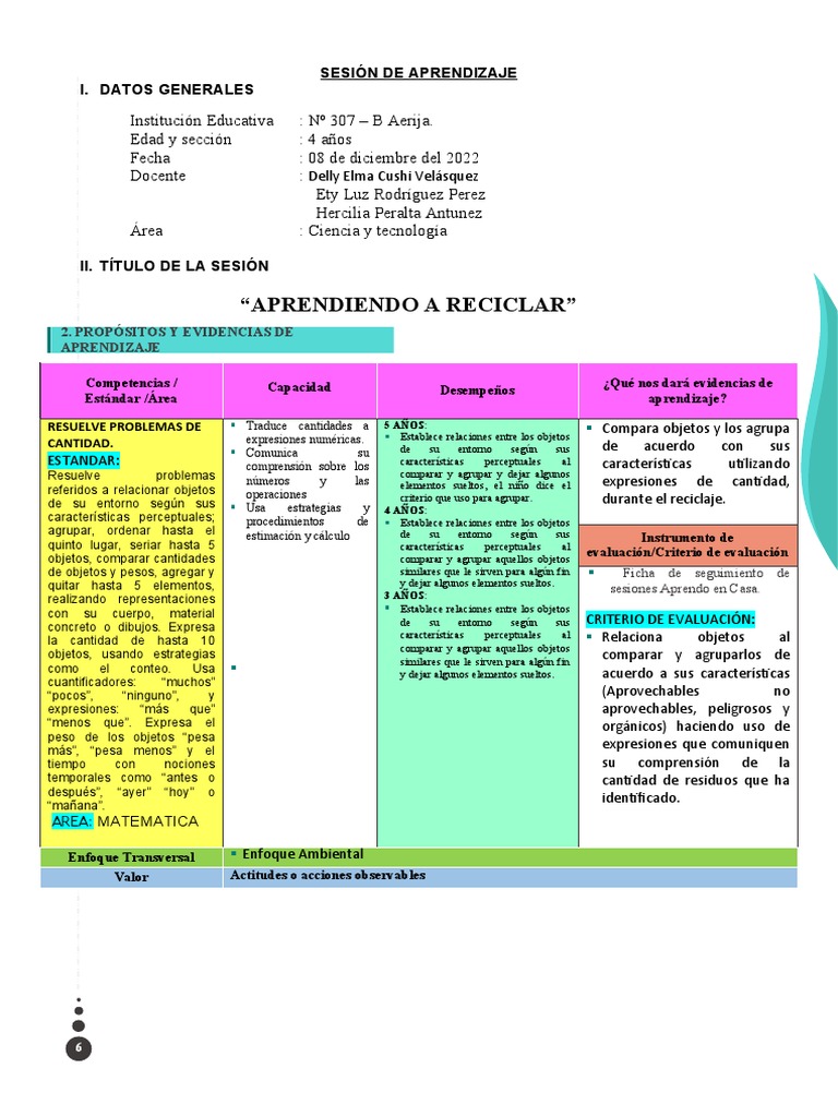 Sesion 09 Aprendiendo A Reciclar | PDF | Residuos | Reciclaje