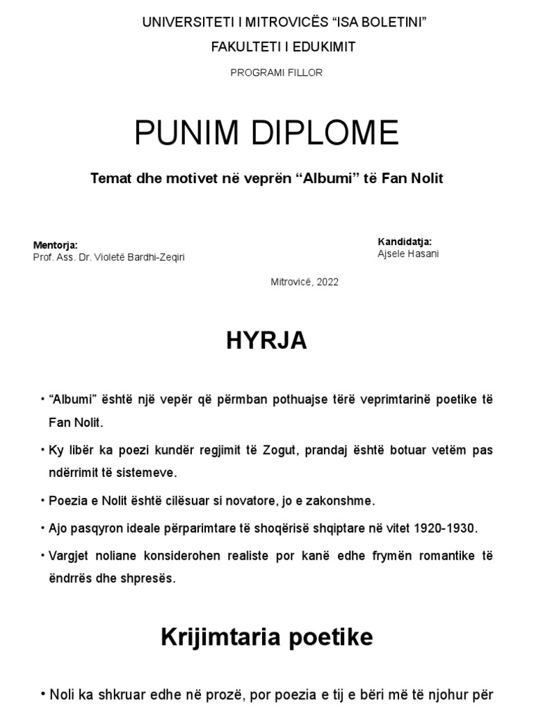 Prezantimi AjseleHasani | PDF