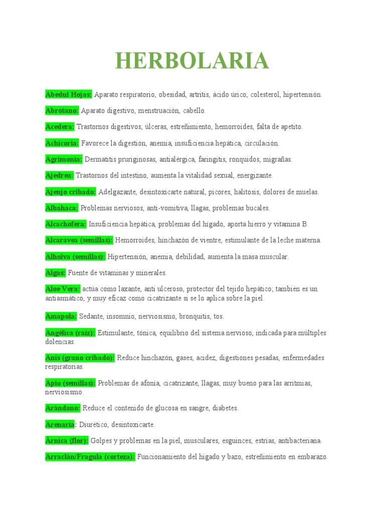 HERBOLARIA | Descargar gratis PDF | Resfriado comun | Tos