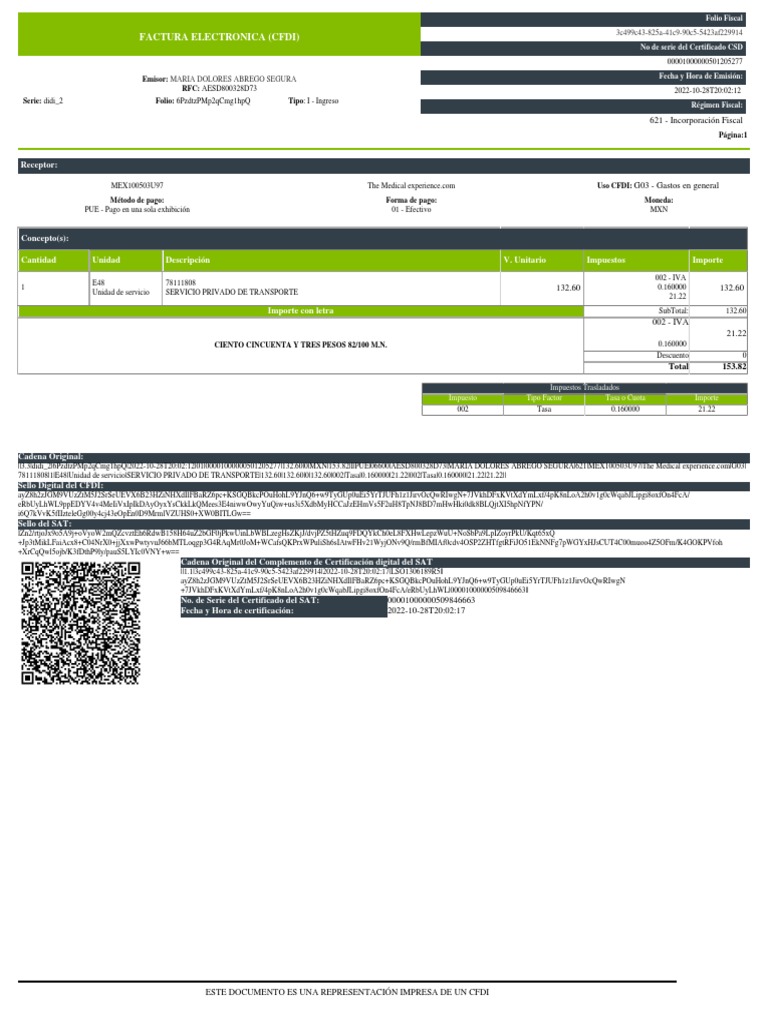 DiDi Factura1 | PDF | Pagos | Dinero