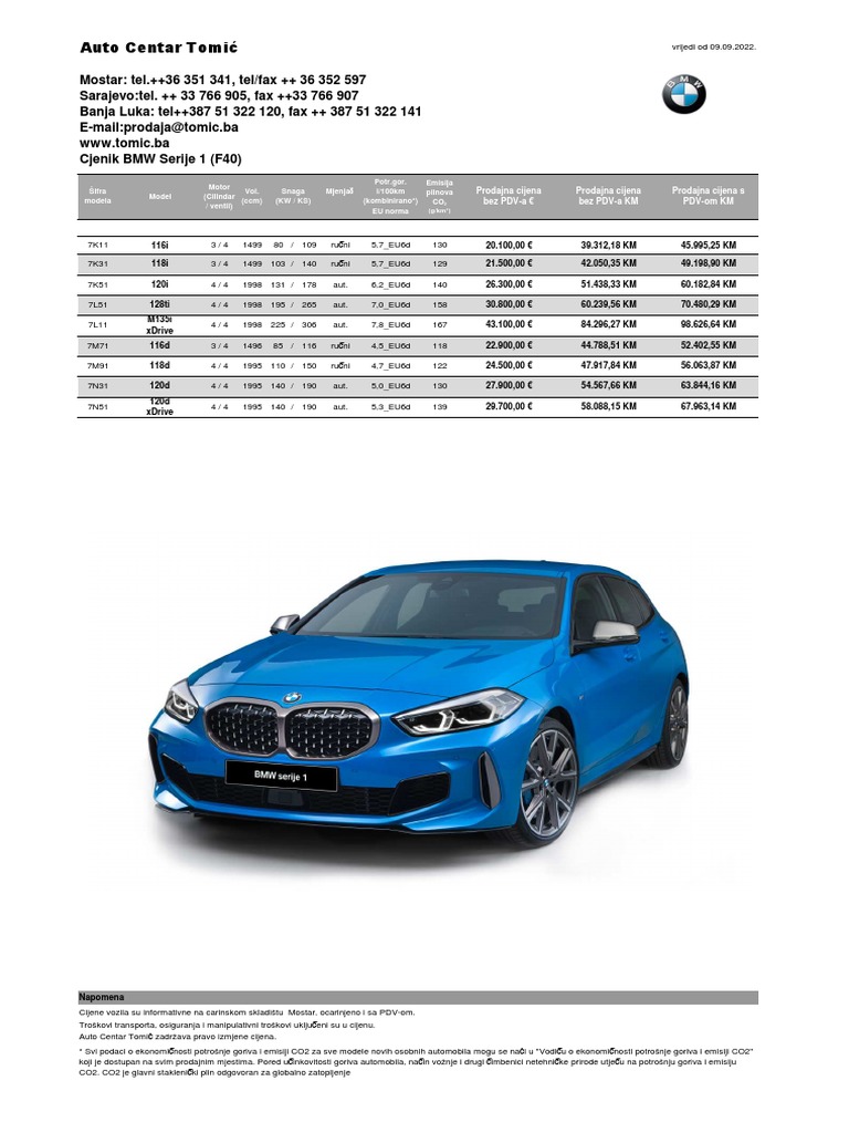 BMW Pricelist 1 Series - Pdf.asset.1663051702426 PDF | PDF