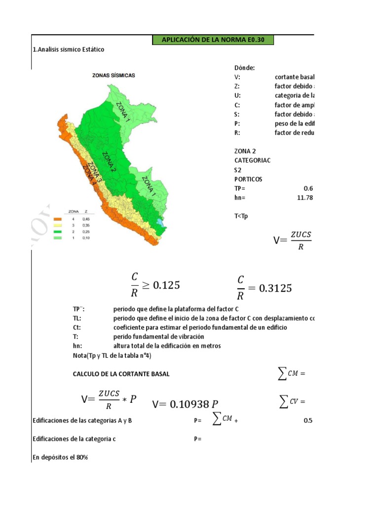 Cortante Basal-Metodo de Sucs-Ucv | PDF