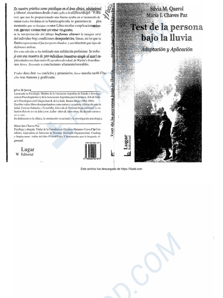 Manual del Test Persona Bajo la Lluvia | PDF | Validez (Estadísticas ...