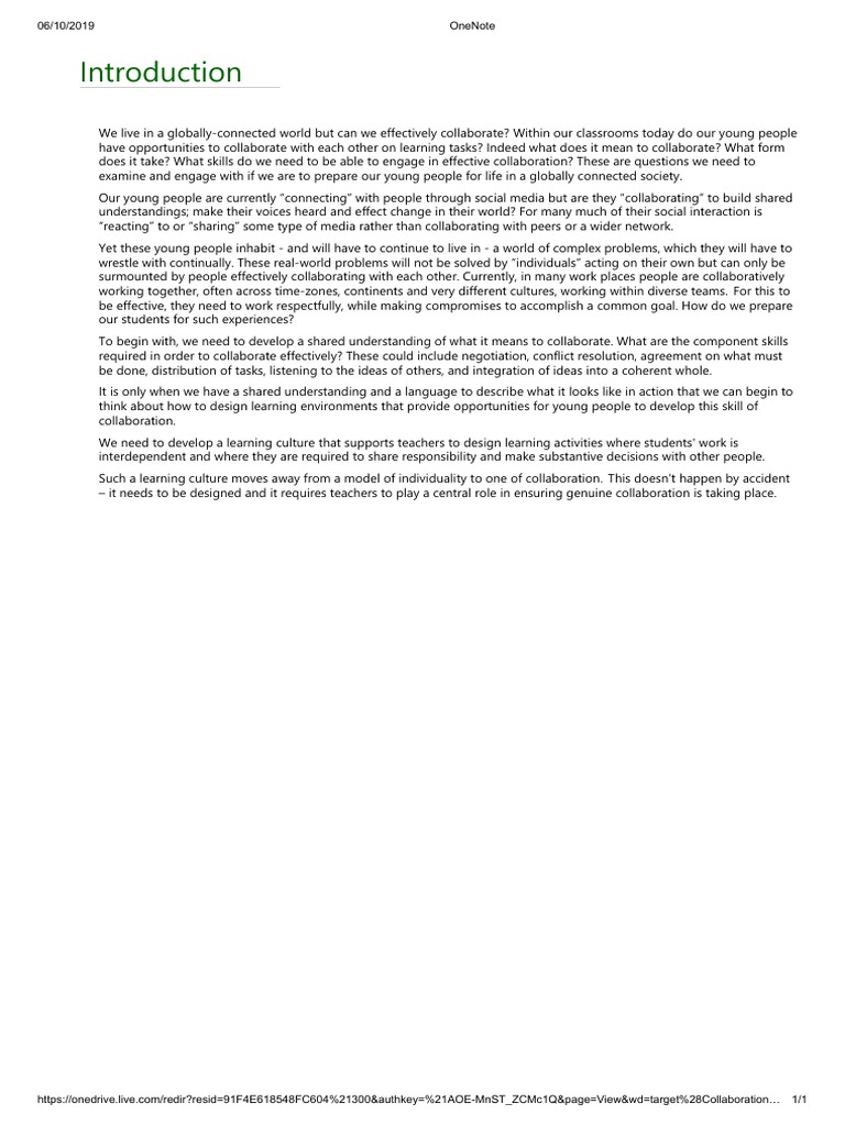 Course 2 Collaboration Introduction | PDF | Collaboration | Learning Course 2 Collaboration Introduction | PDF | Collaboration | Learning