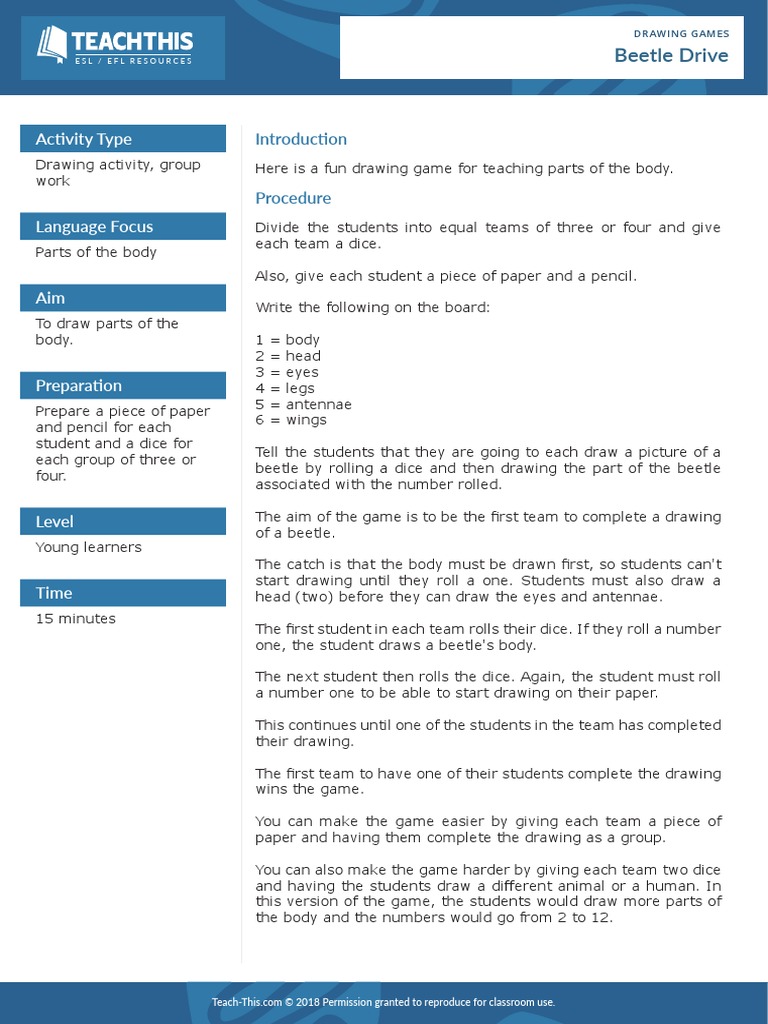 Beetle Drive | PDF | English As A Second Or Foreign Language | Language ...