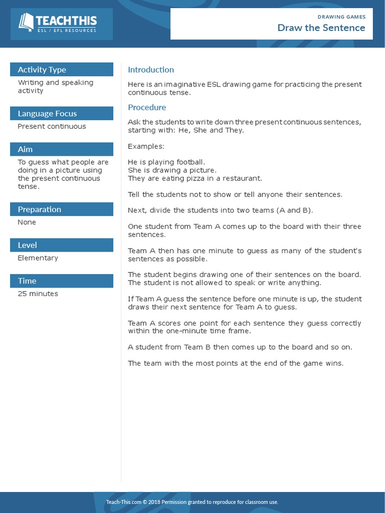 Draw The Sentence | PDF