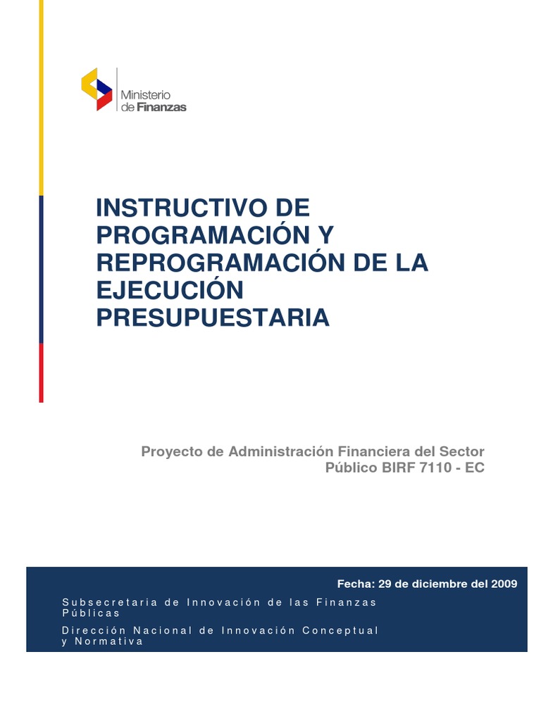 RUP-DS-029 Instructivo de Programación y Reprogramación de La Ejecución | PDF | Devengo ...