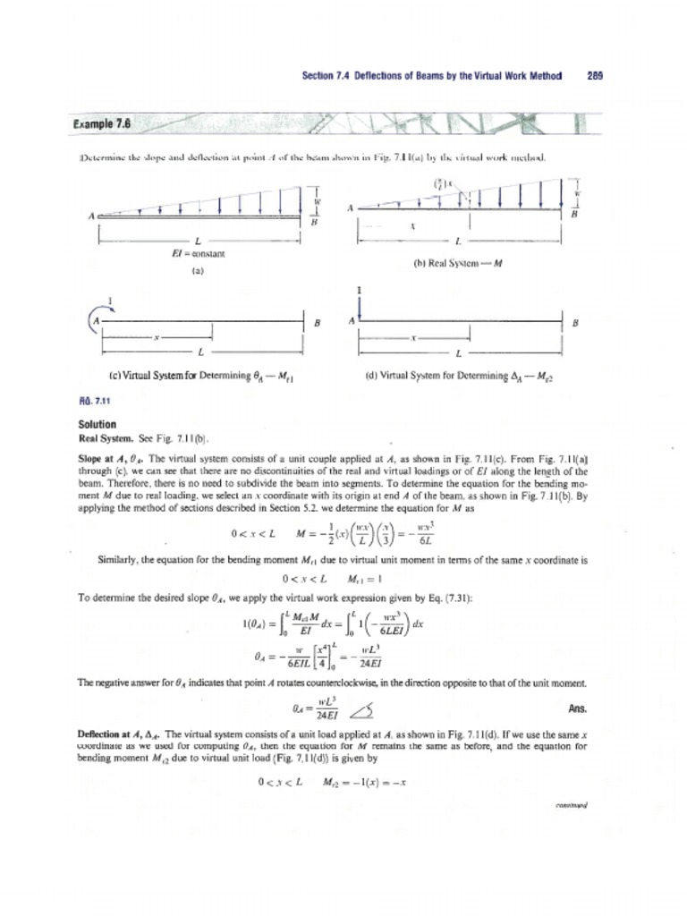1 Beam Deflection Virtual Work Method Pdf