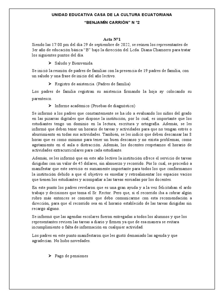 Acta 3ro B | PDF