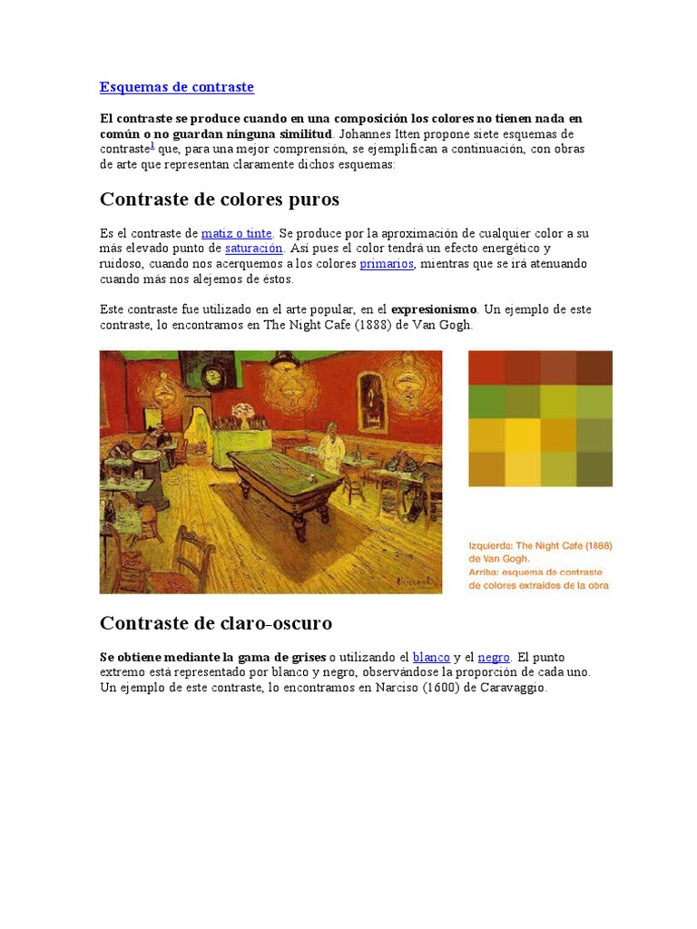 Color-Esquemas de Contraste | PDF | Color | Qualia