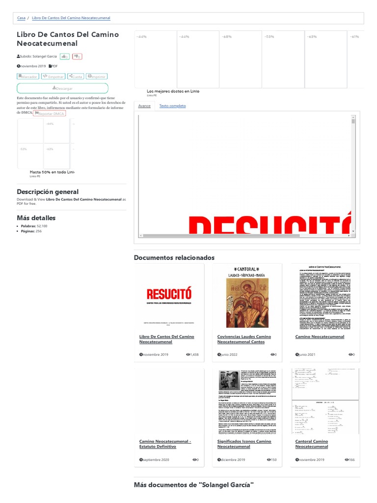 Libro de Cantos Del Camino Neocatecumenal 20205 | PDF | Software | Internet