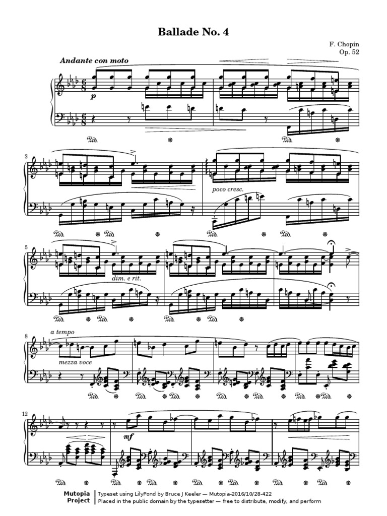 Ballade No. 4 - Chopin | PDF
