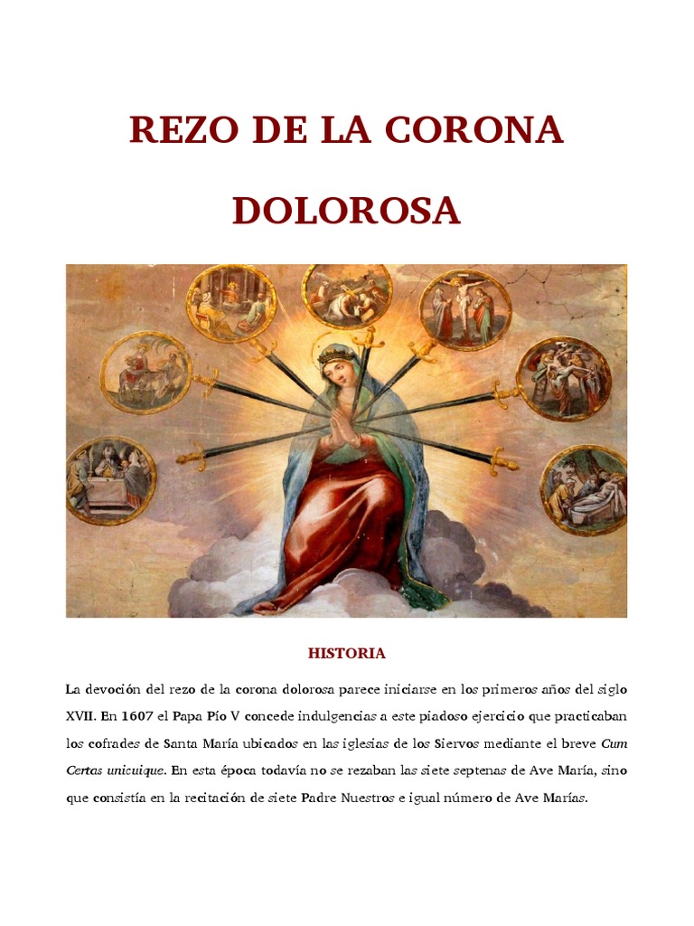 Rezo de La Corona Dolorosa (8 Páginas) | PDF | María, madre de Jesús ... Rezo de La Corona Dolorosa (8 Páginas) | PDF | María, madre de Jesús ...