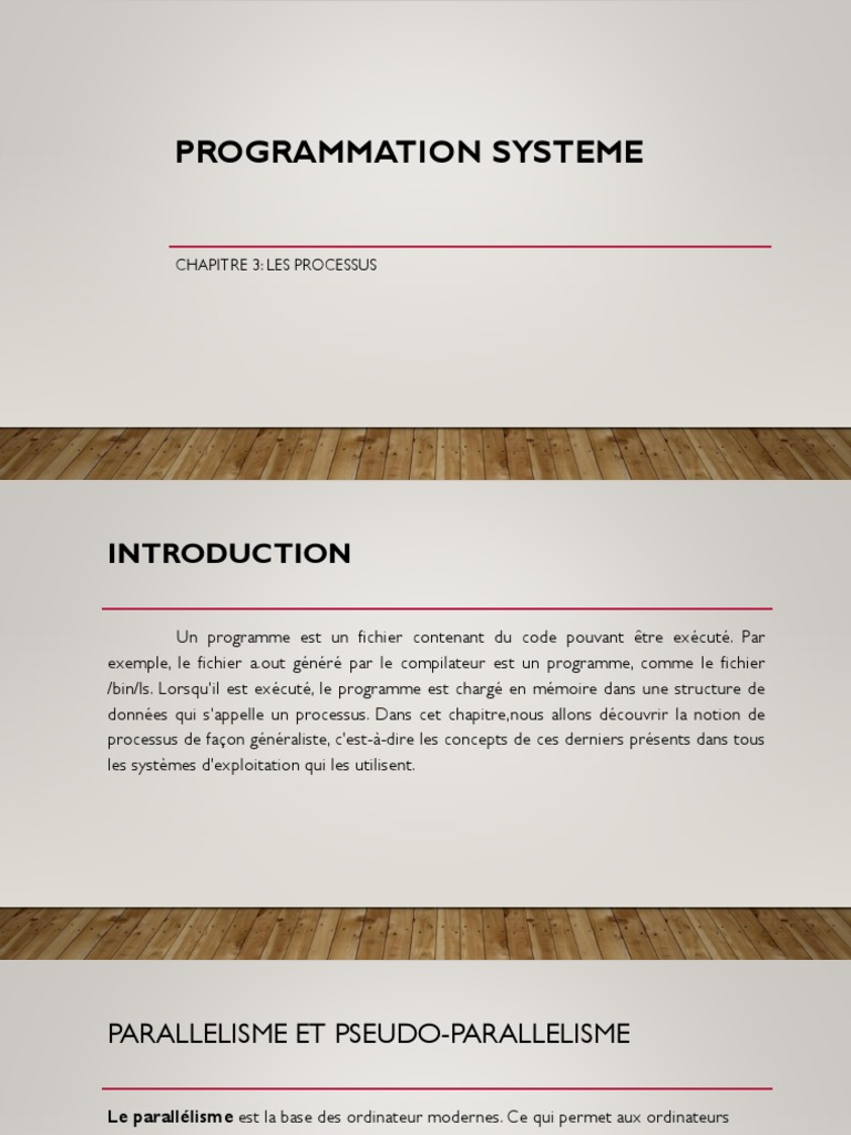 Chapitre 3-1 | PDF | Parallélisme (informatique) | Système d'exploitation