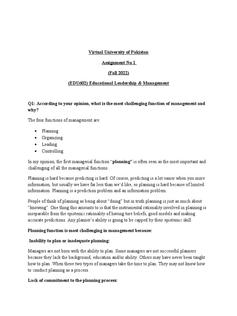 (EDU 602) Assignment 1 (Fall 2022) | PDF | Epistemology | Rationality