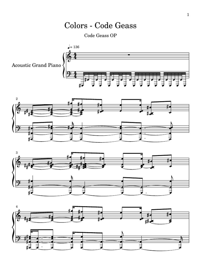 Colors - Code Geass, Animez | PDF