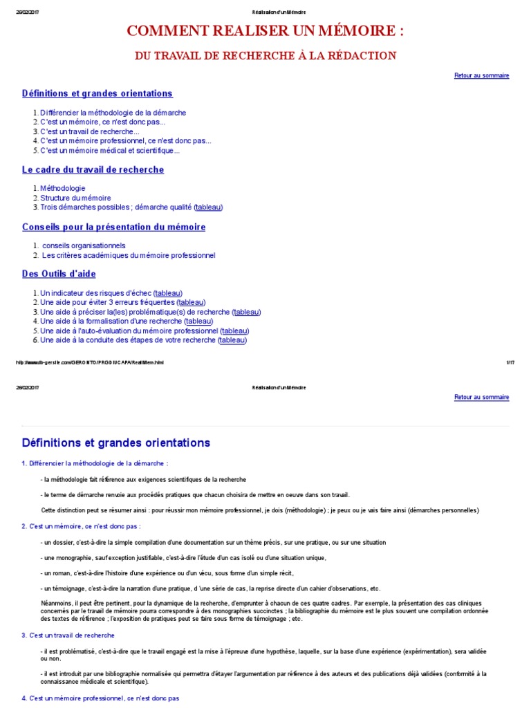 Hypothèse et méthodologie du mémoire | PDF | Expérience | Expérience