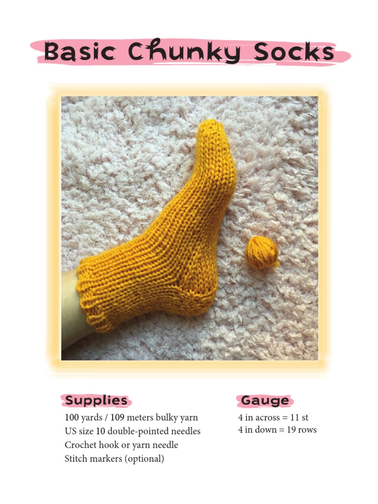 Beginner's Guide to Chunky Socks | PDF